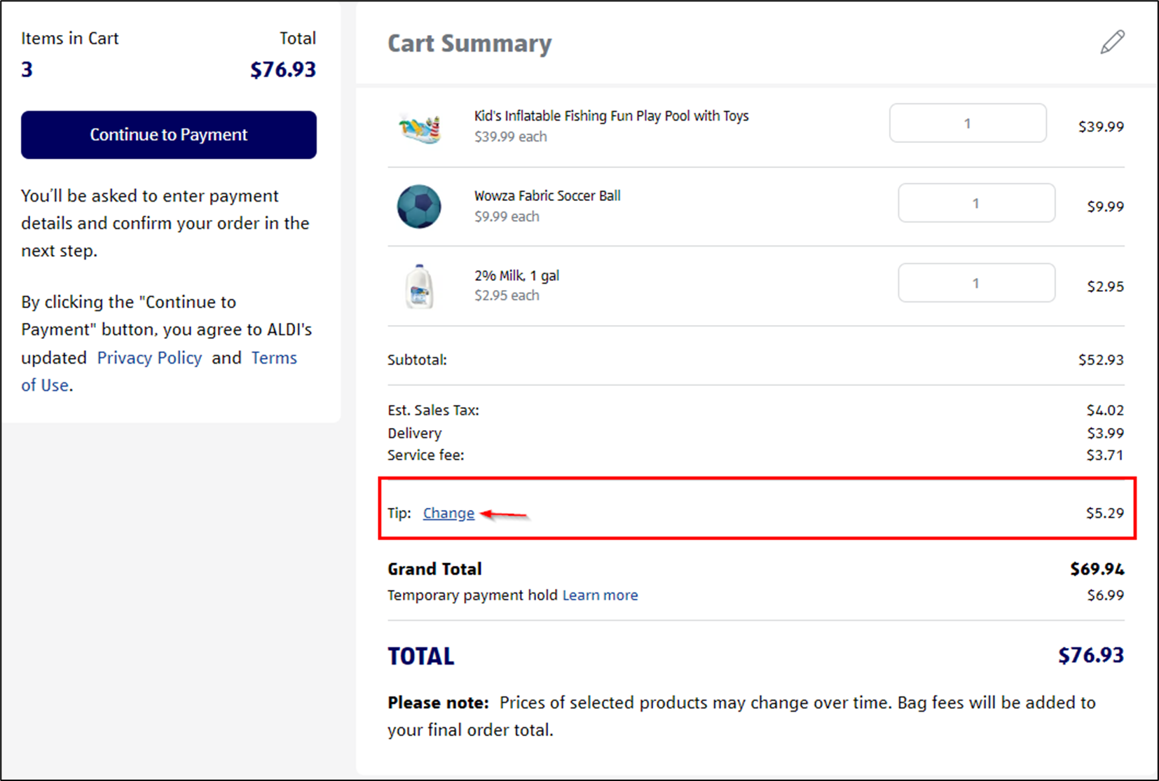 Tipping For An Online Order I Customer Support ALDI